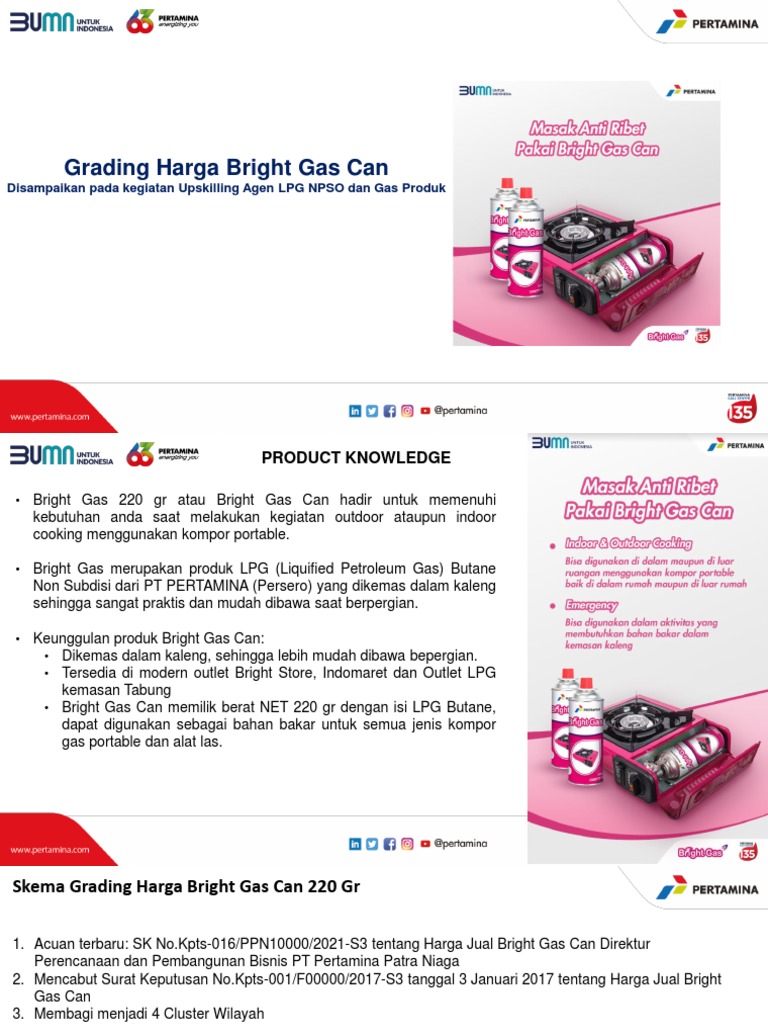 Grading Harga Bright Gas Can 220 Gr | PDF