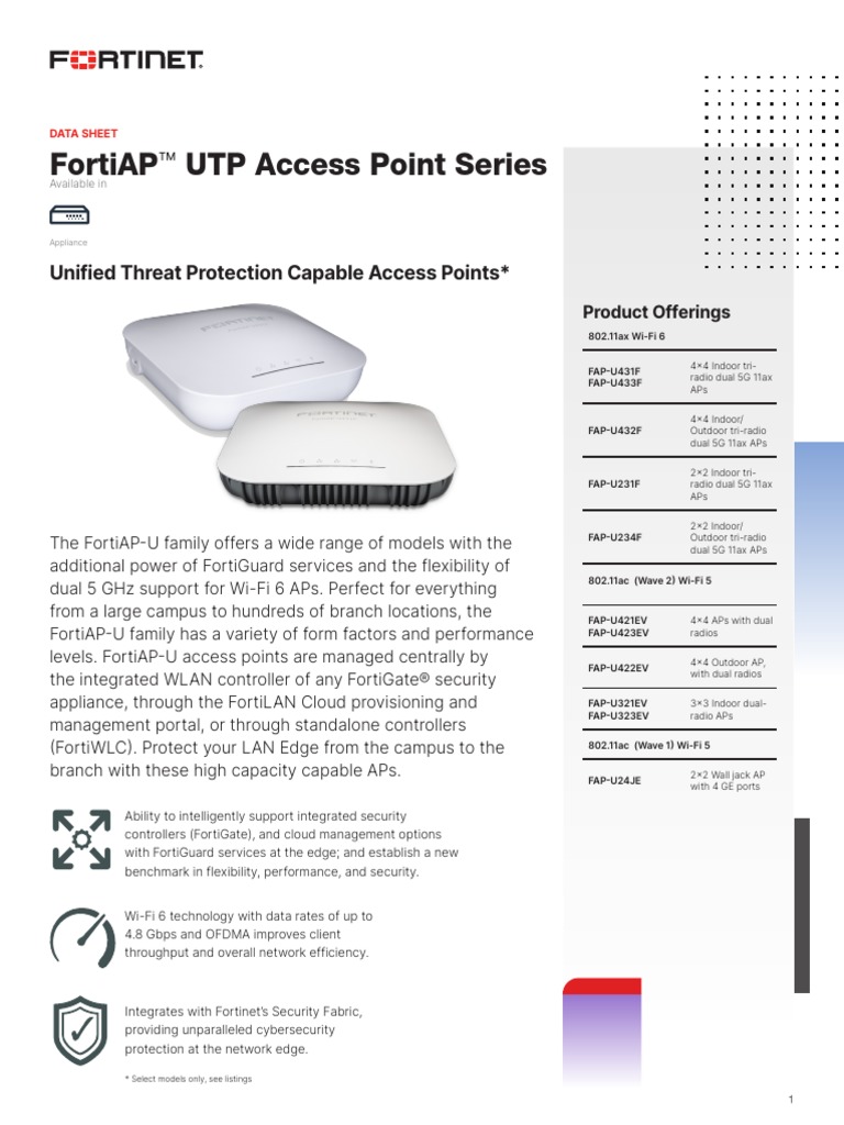 Fortiap U Series PDF | PDF