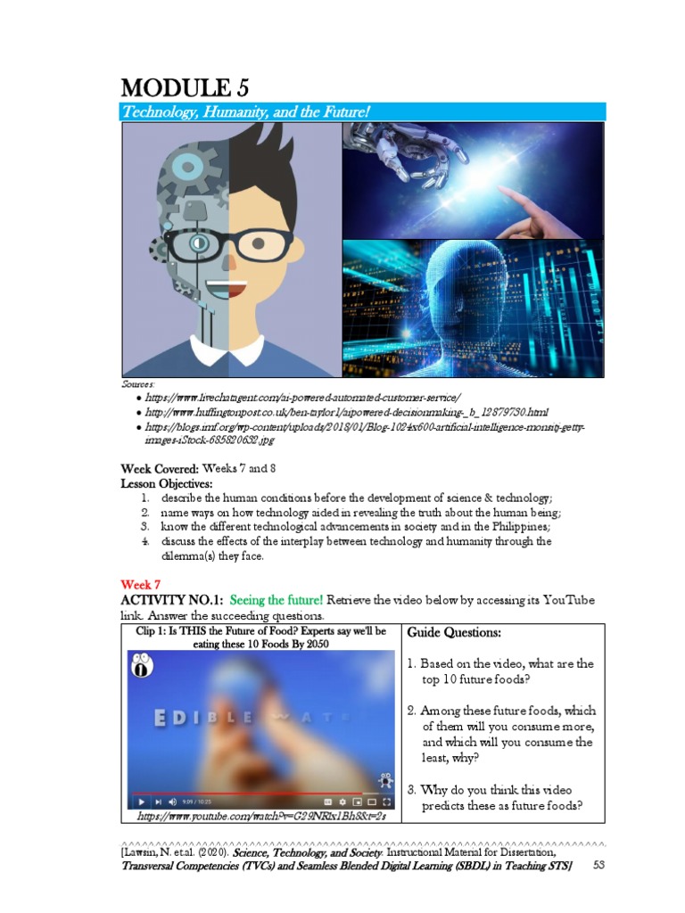 STS - MODULE5 - Technology Humanity and The Future PDF | Download Free PDF | Robot | Robotics