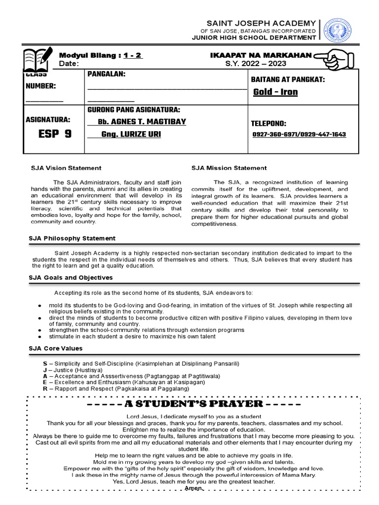 Module1 2 Esp 9 Q4 | PDF