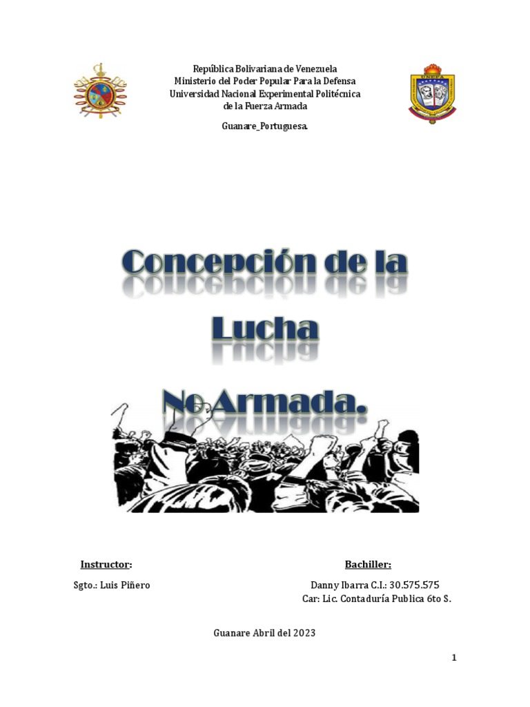 Concepción de la Lucha No Armada | PDF