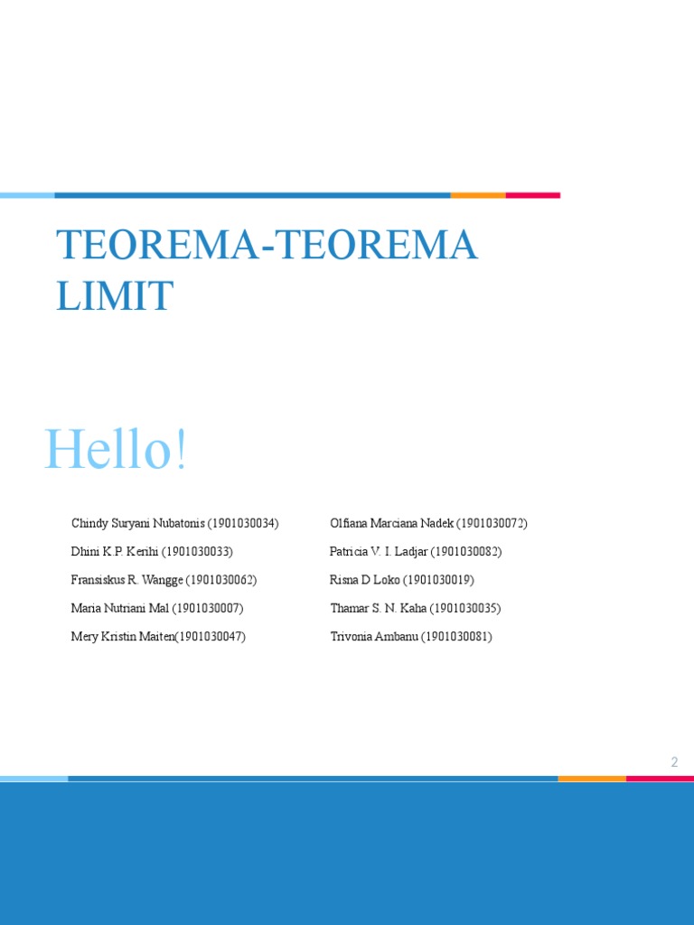 Teorema-Teorema Limit | PDF