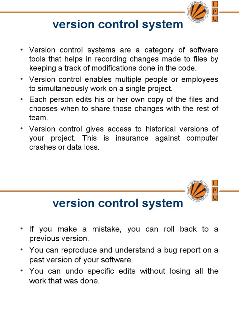 Version Control System Overview | PDF