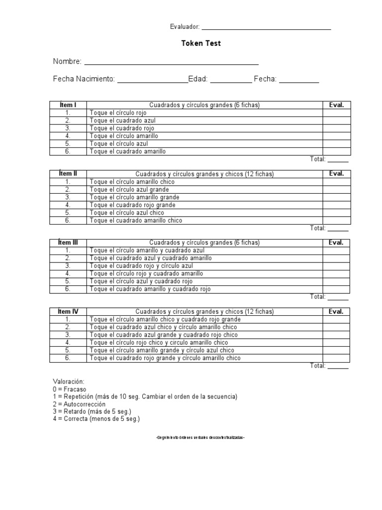 Token Test Pdf