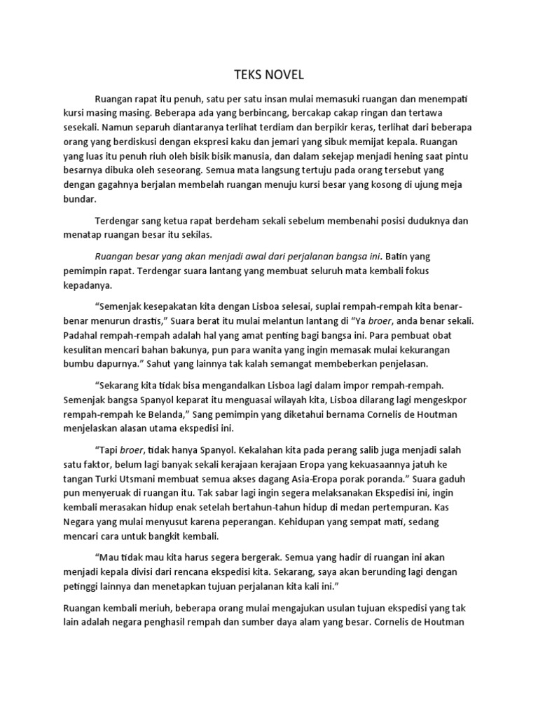 Teks Novel | PDF