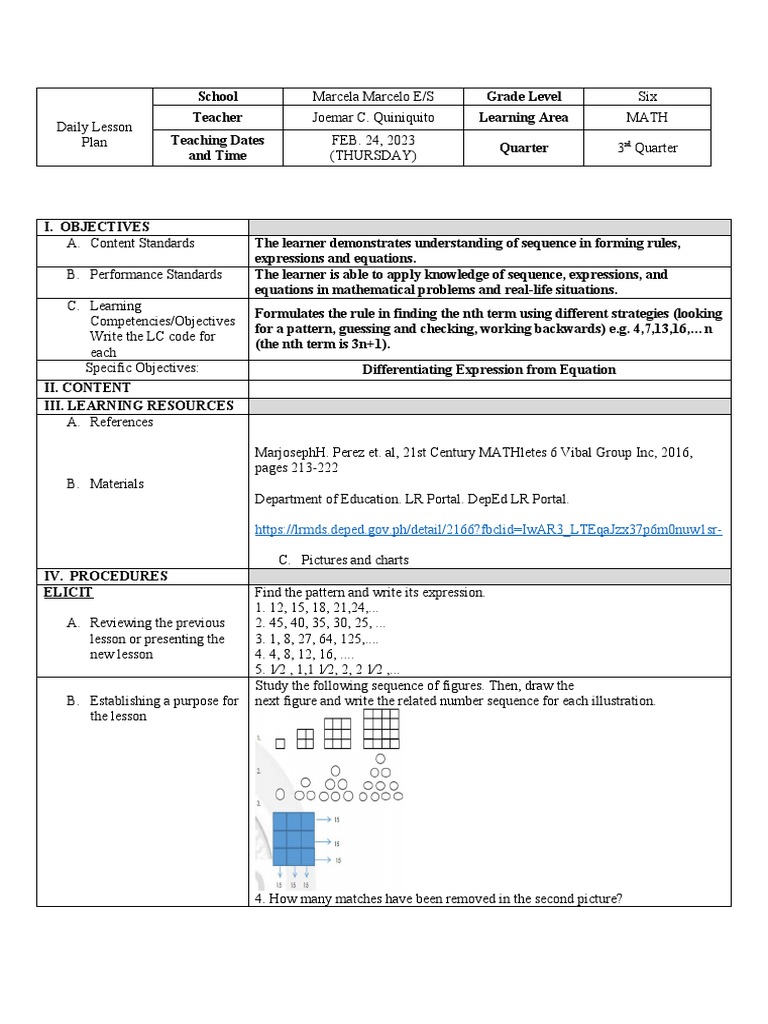 DLP Q3 Week 2 Day 4 Math | PDF