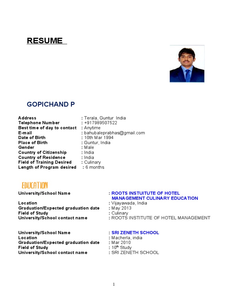 AAG Resume Format | PDF