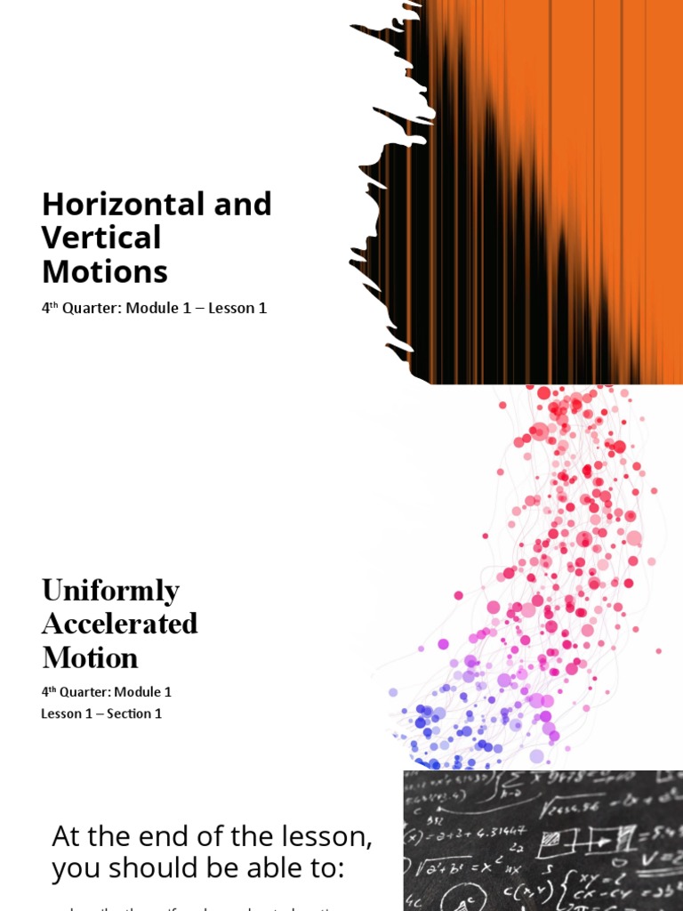 Uniform Accelerated Motion - Horizontal and Vertical Motions | PDF