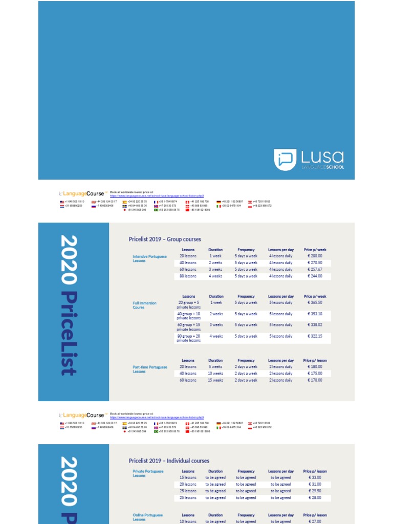 Lusa Language School Lisbon PDF | PDF
