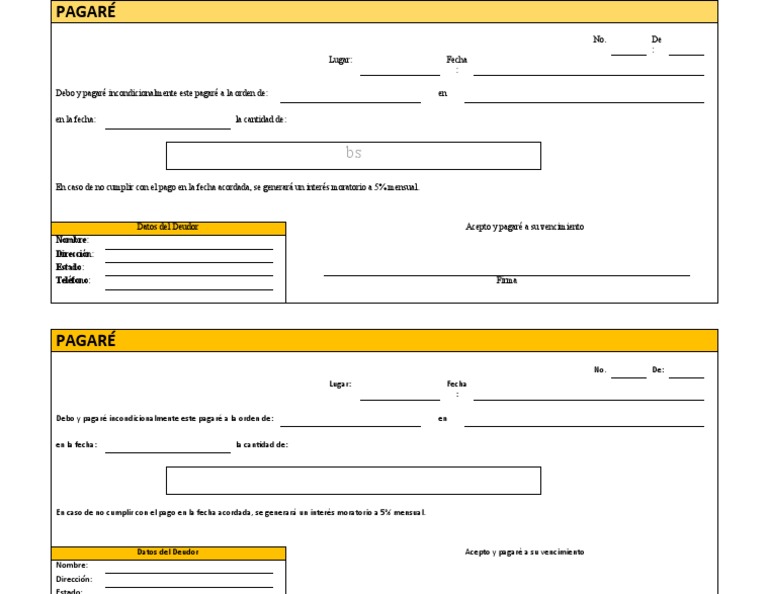Modelo-Pagare-Word ORIGINAL | PDF