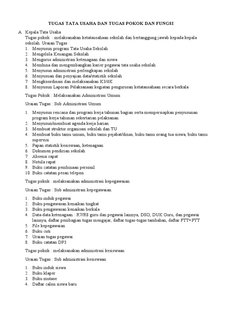 Tugas Tata Usaha | PDF