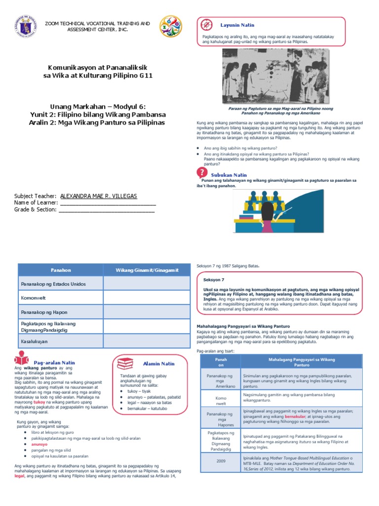 Komunikasyon at Pananaliksik G11 - Q1 - Module6 PDF | PDF