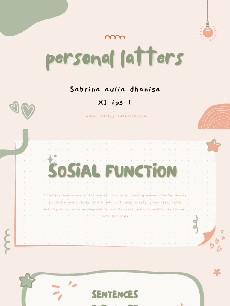 Guide to Writing Personal Letters | PDF