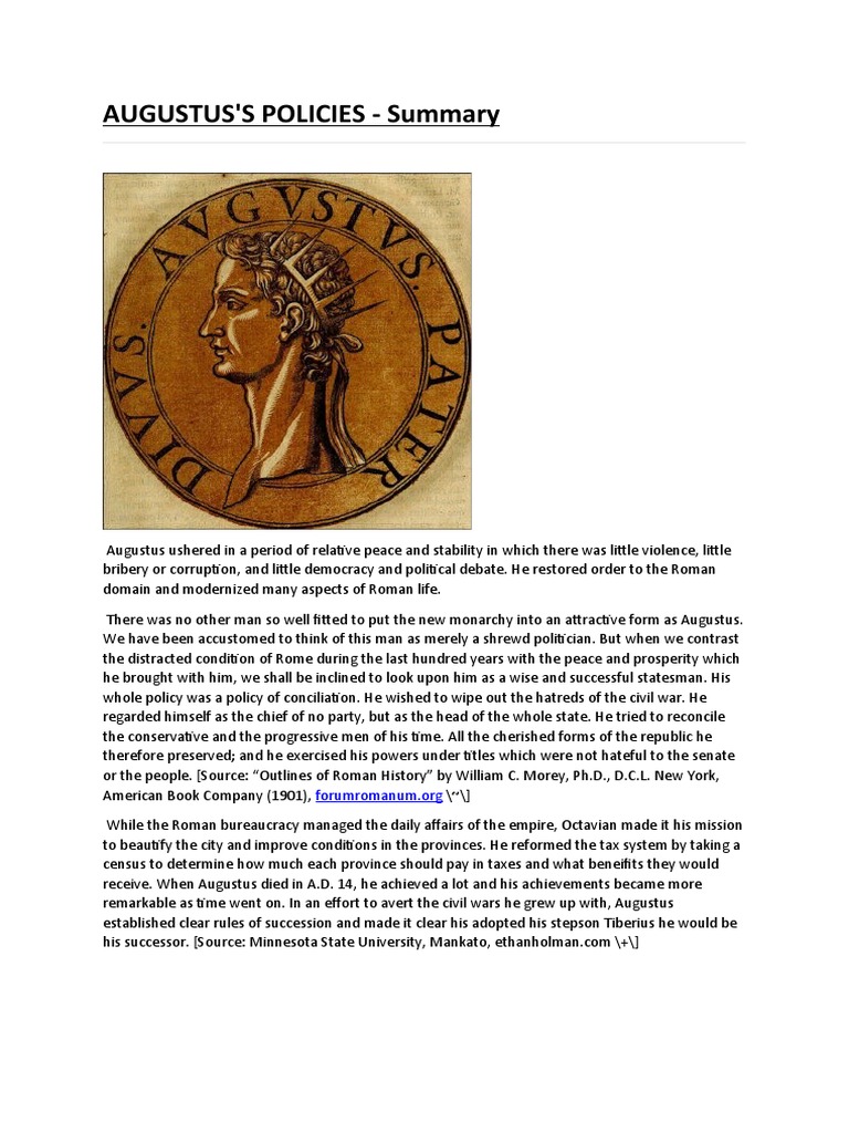 Augustus: Rome's Transformative Leader | PDF | Travel | History