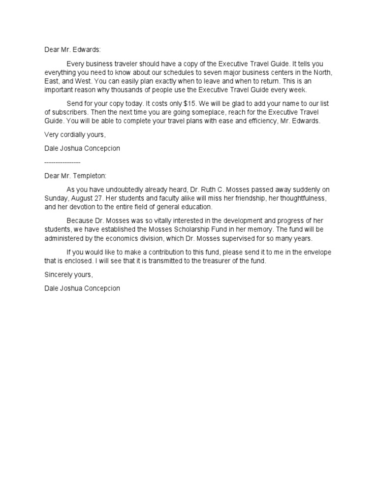 TRA Dear MR Edwards | PDF