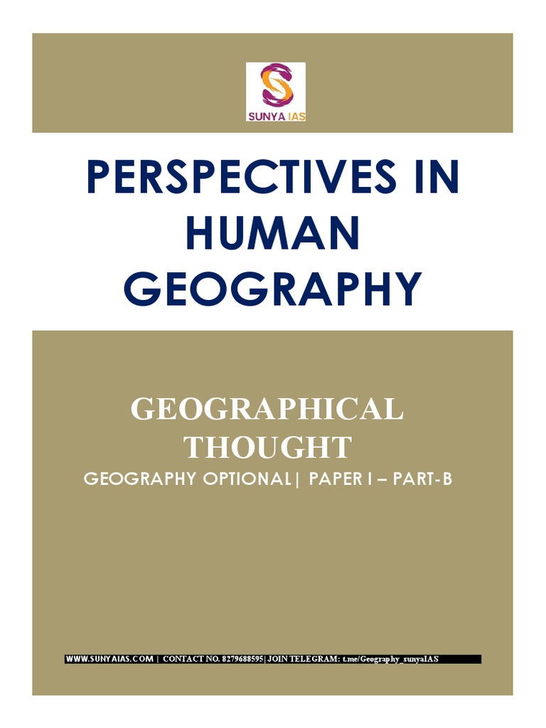 Geography Optional Geographical Thought SAMPLE Sunya IAS PDF | PDF ...