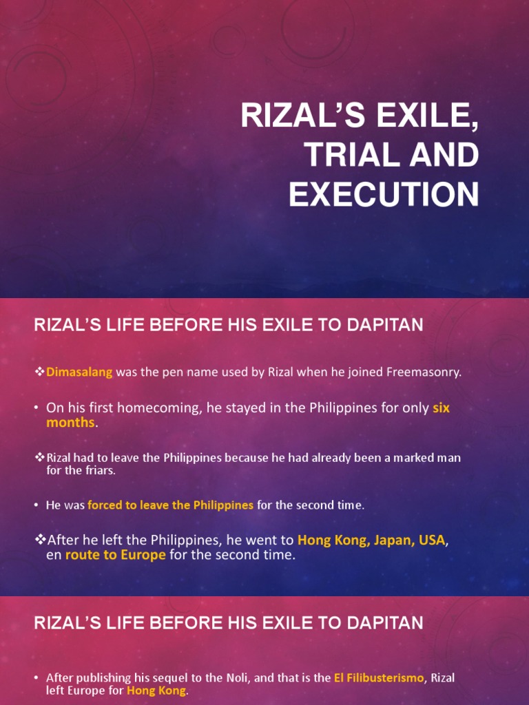 3.1 - Riz.-2.4 - Rizal's Exile, Trial and Execution-01 PDF | PDF