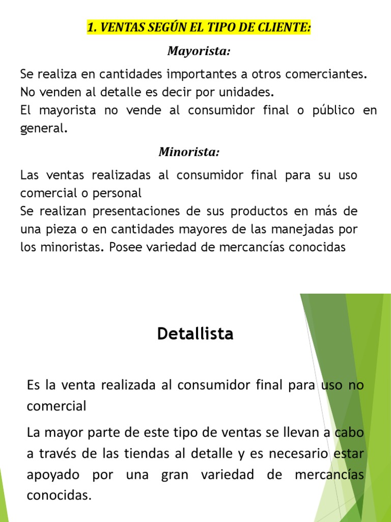 Tipos de Ventas | PDF