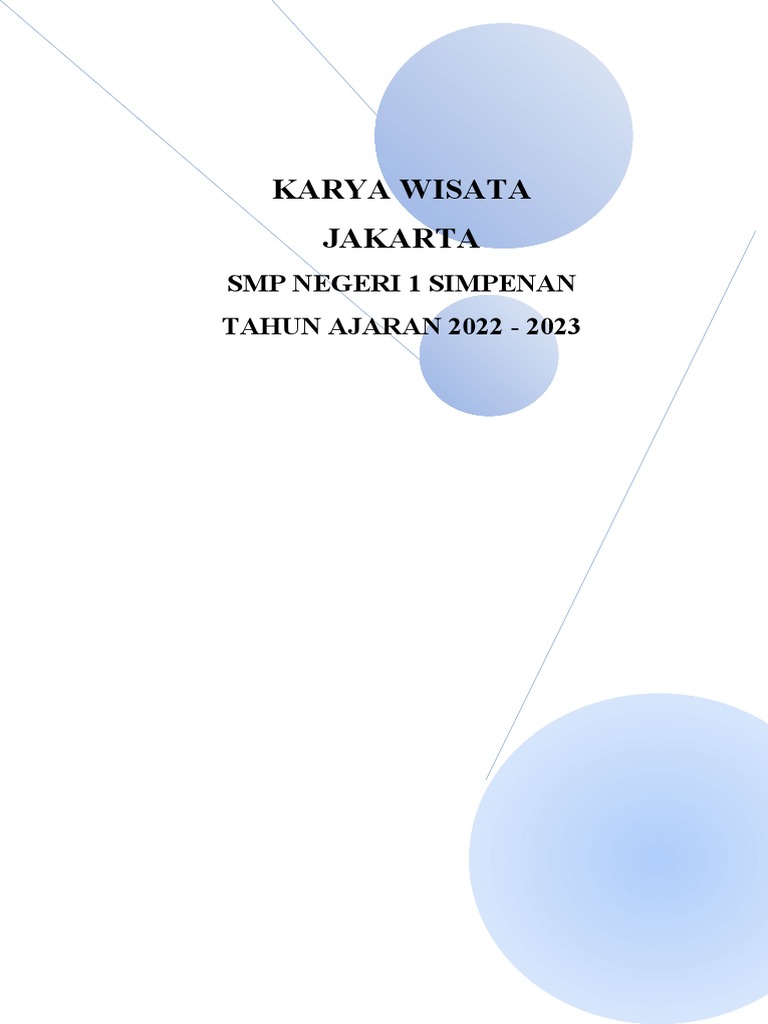 Program Karya Wisata | PDF