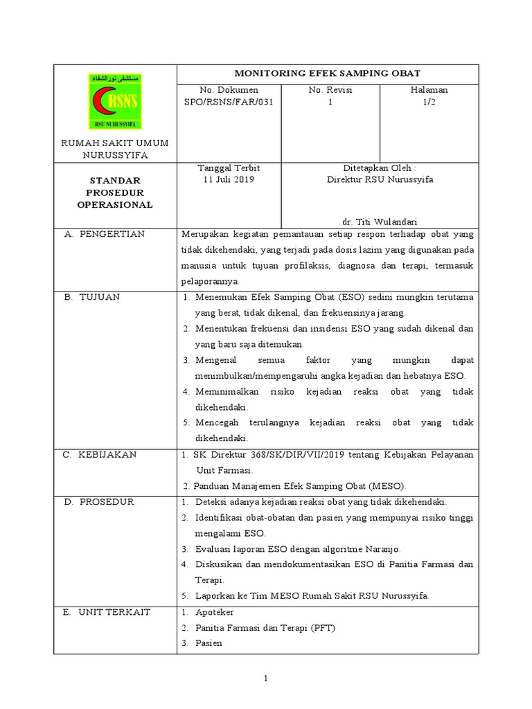 Monitoring Efek Samping Obat | PDF