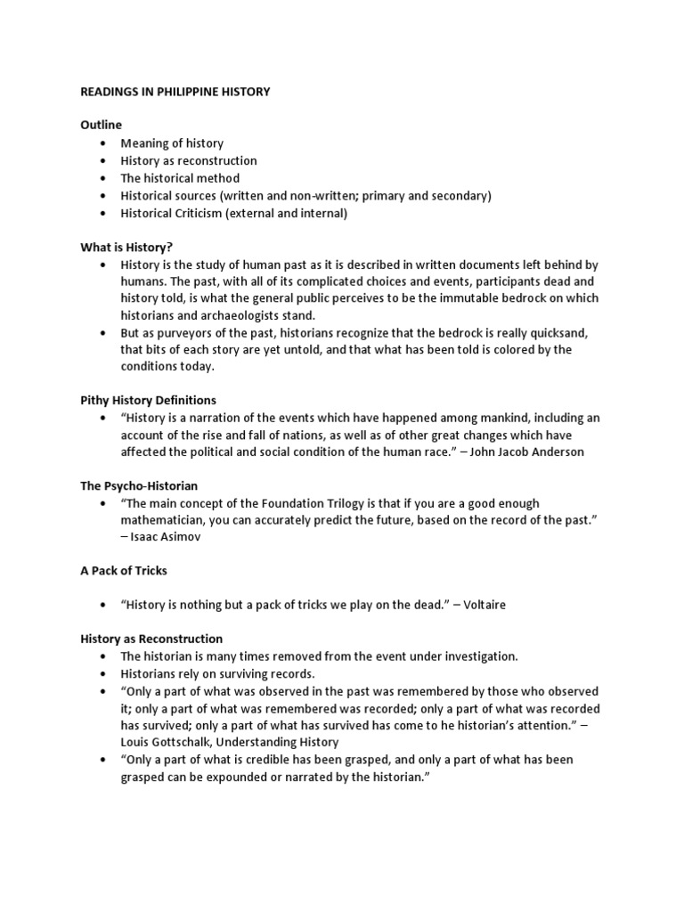 Understanding Philippine History Methods | PDF