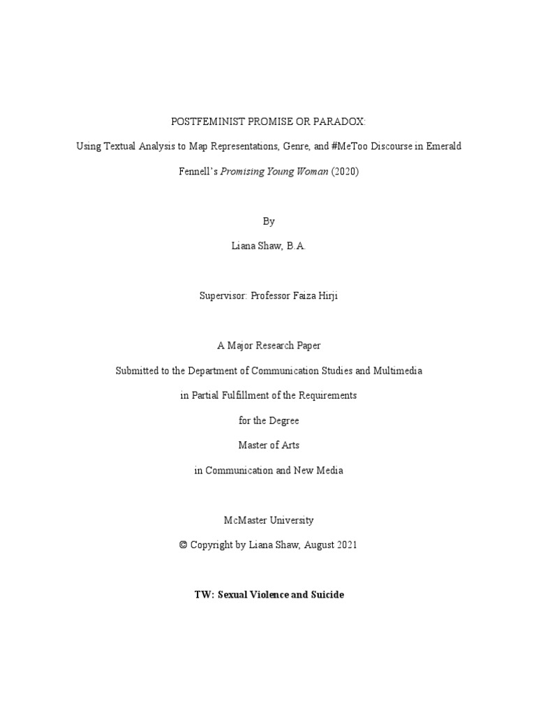 Shaw, Liana_MRP Final | PDF