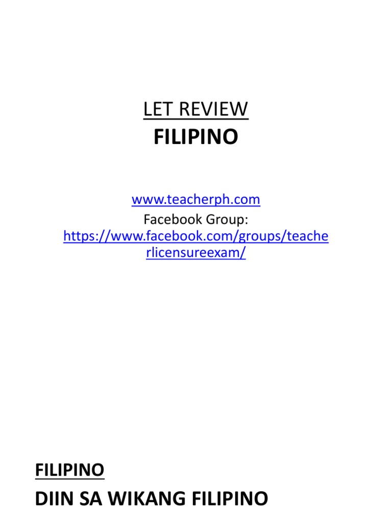 Filipino Let Reviewer Part 2 | PDF Filipino Let Reviewer Part 2 | PDF