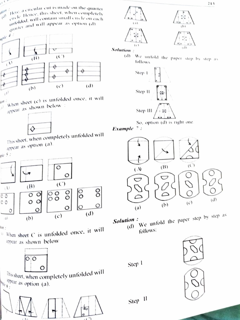 Step-by-Step Instructions for Unfolding a Paper Sheet into its Original ...