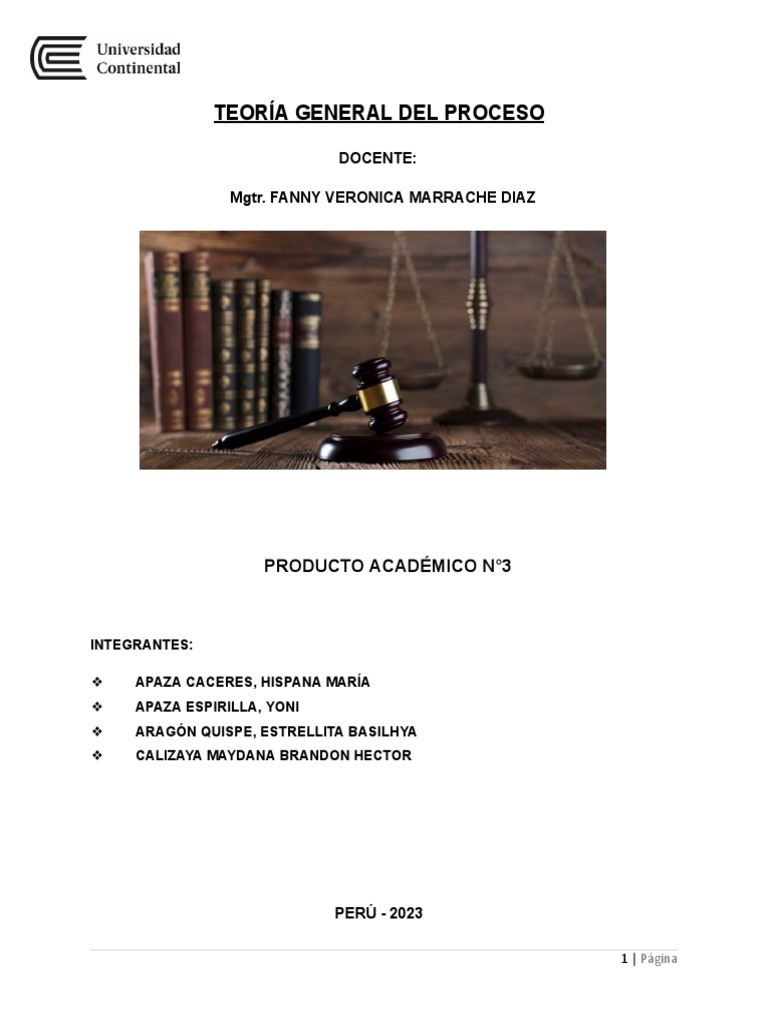 Pa3 - Grupo 1 - NRC 26542 - Teoria Gral Del Proceso | PDF