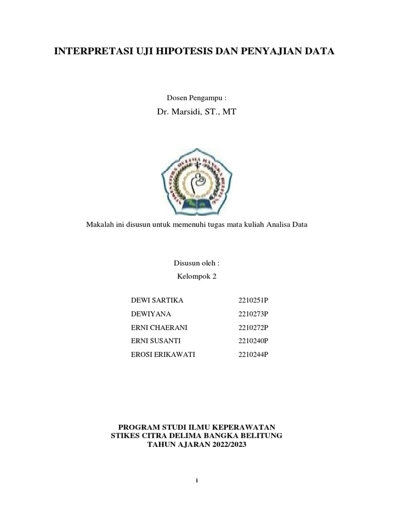 Kelompok II Tugas Analisa Data - Bab 2 - Edit | PDF Kelompok II Tugas Analisa Data - Bab 2 - Edit | PDF