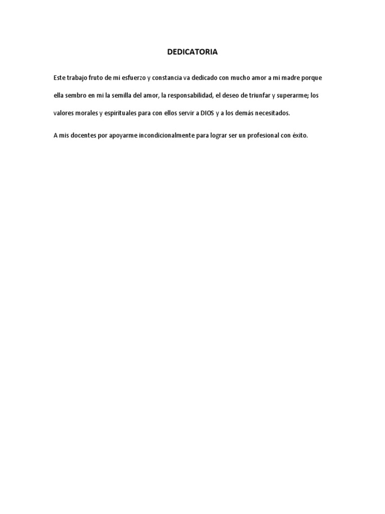 DEDICATORIA | PDF