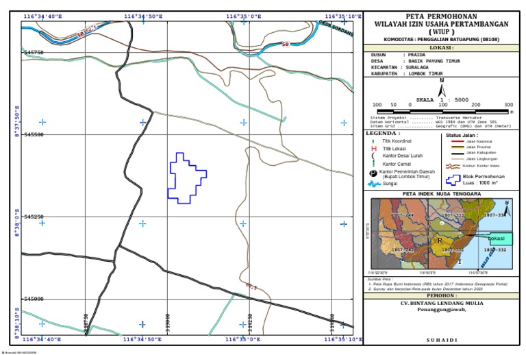 Peta WIUP CV. Bintang Lendang Mulia - 5000 | PDF