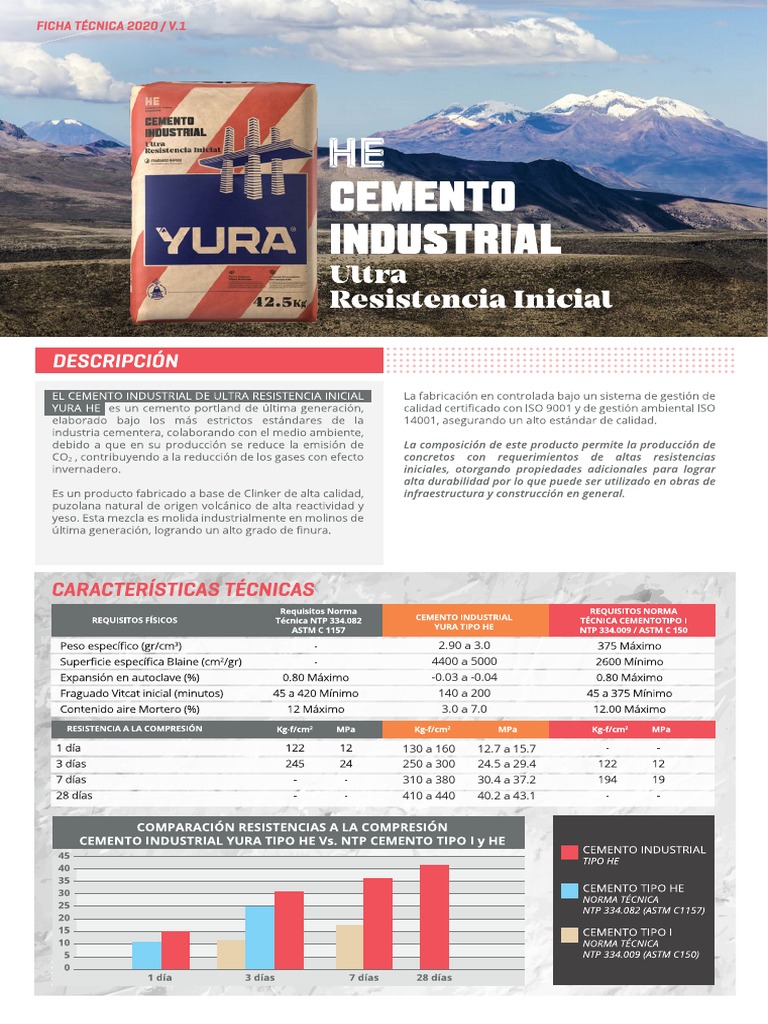 Ficha Tecnica He Cemento Industrial Yura 610c770c52734 | PDF