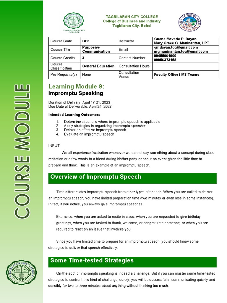 GE5 - Module 9 - S2 2022 2023 PDF | PDF