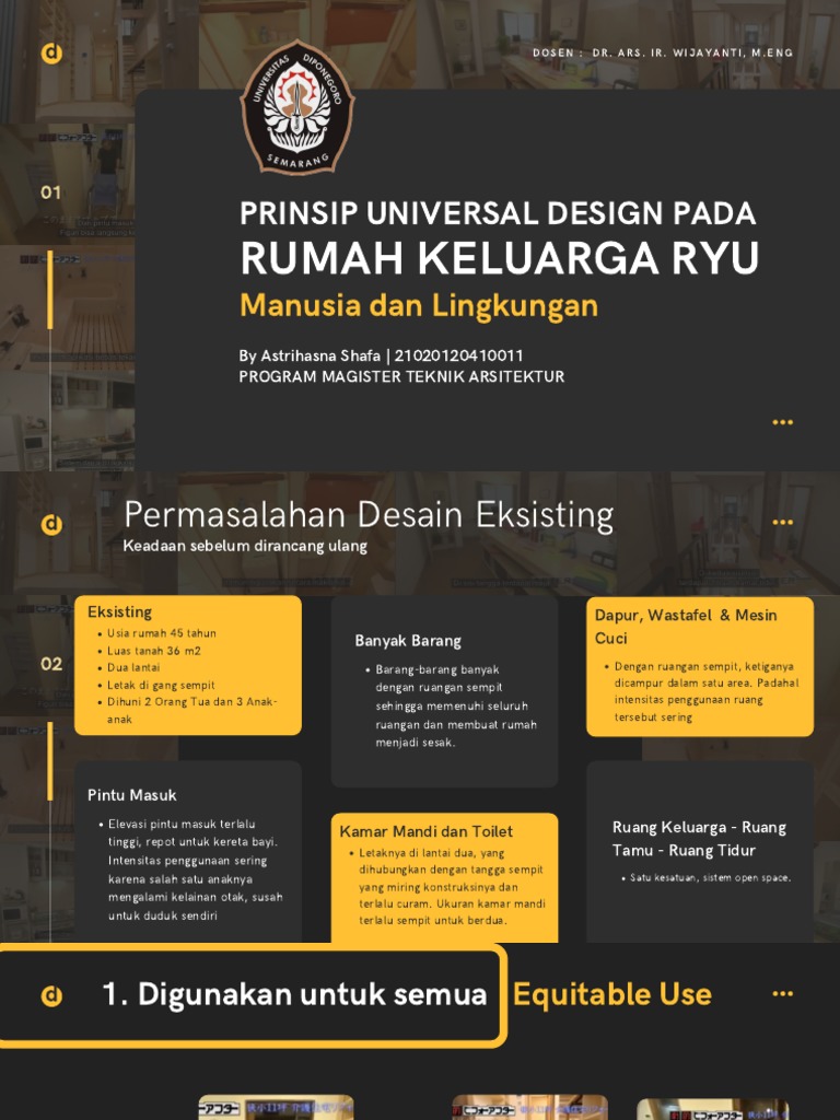 Prinsip Universal Design Pada Rumah Keluarga Ryu Jepang | PDF