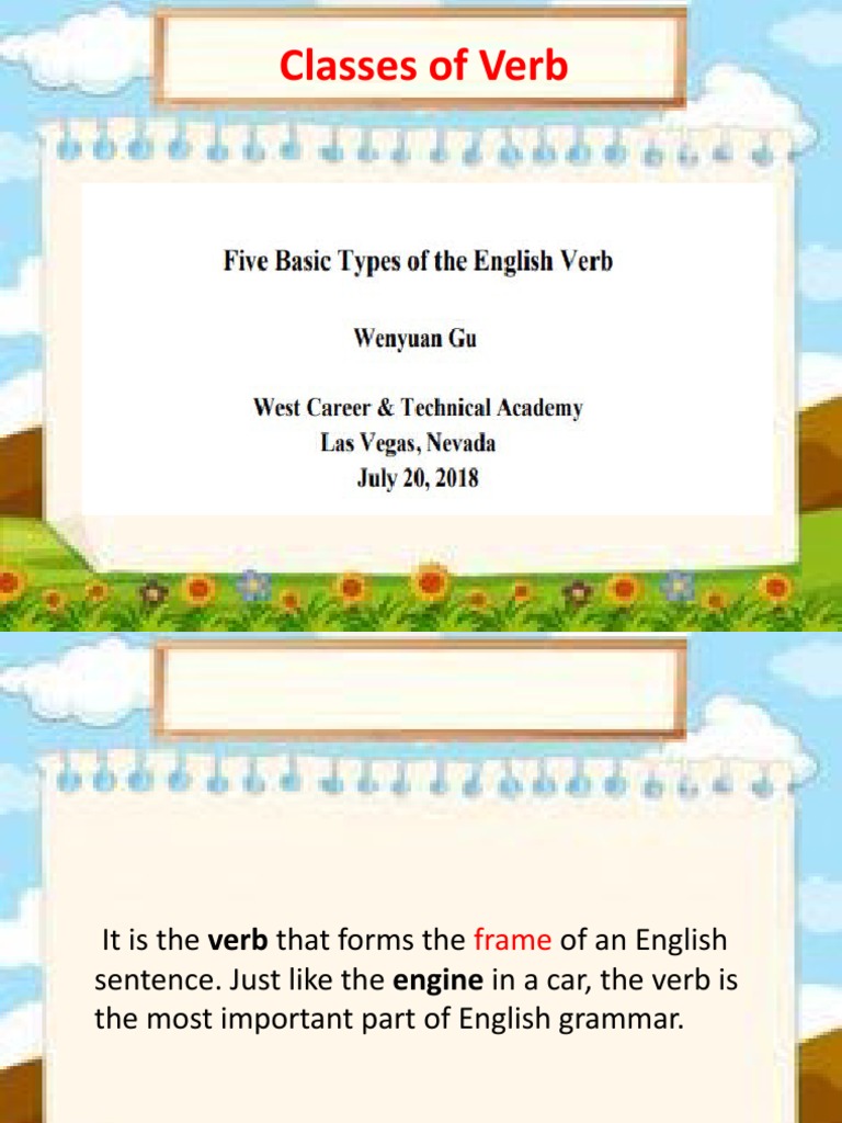 Classes of Verb | PDF