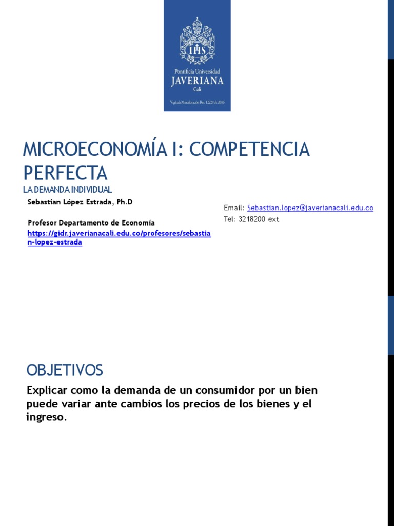 La Demanda y Las Preferencias Reveladas MICRO1 SLE PDF | PDF