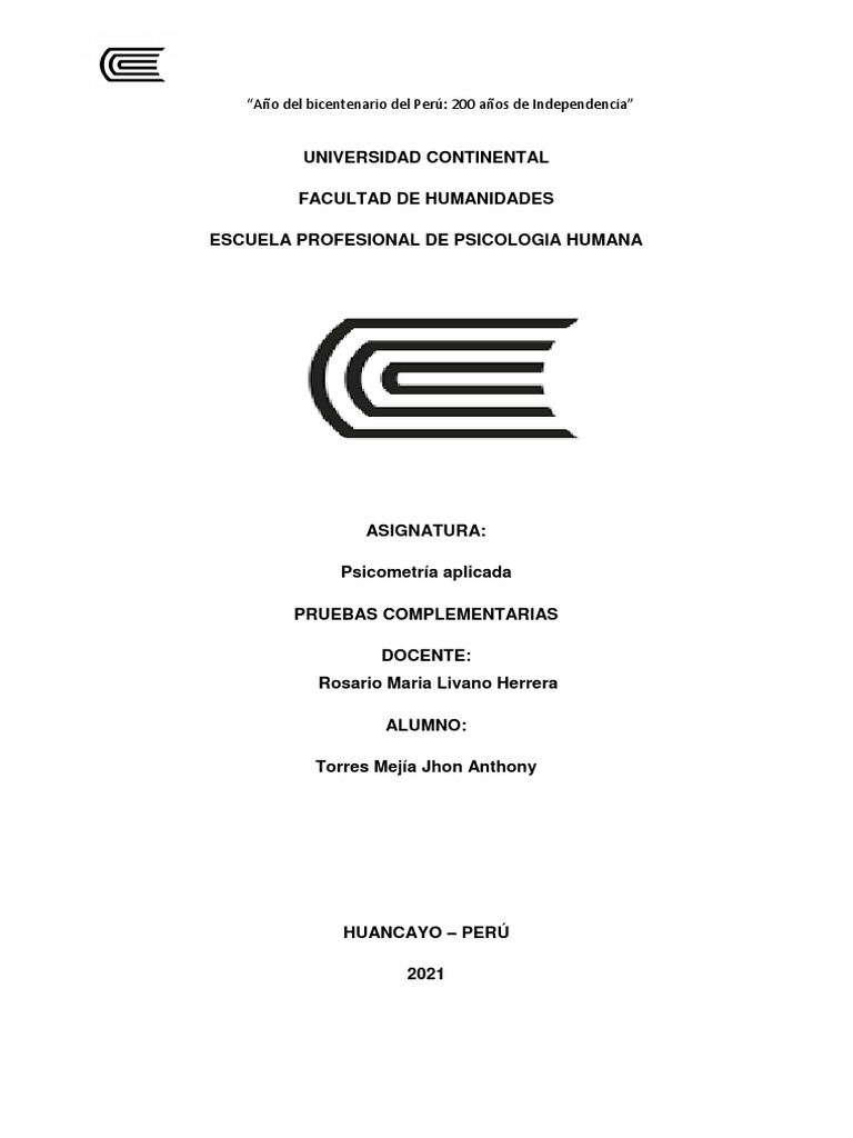 PRUEBAS COMPLEMENTARIAS.pdf | PDF