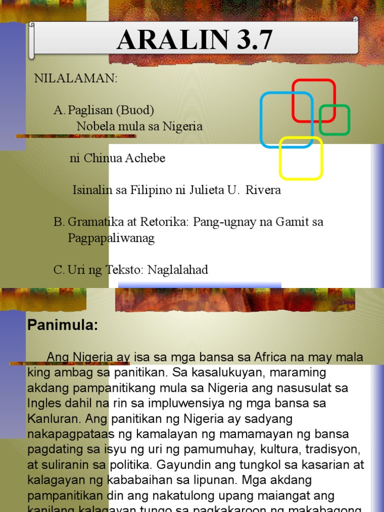 Aralin 3.7 Filipino 10 | PDF