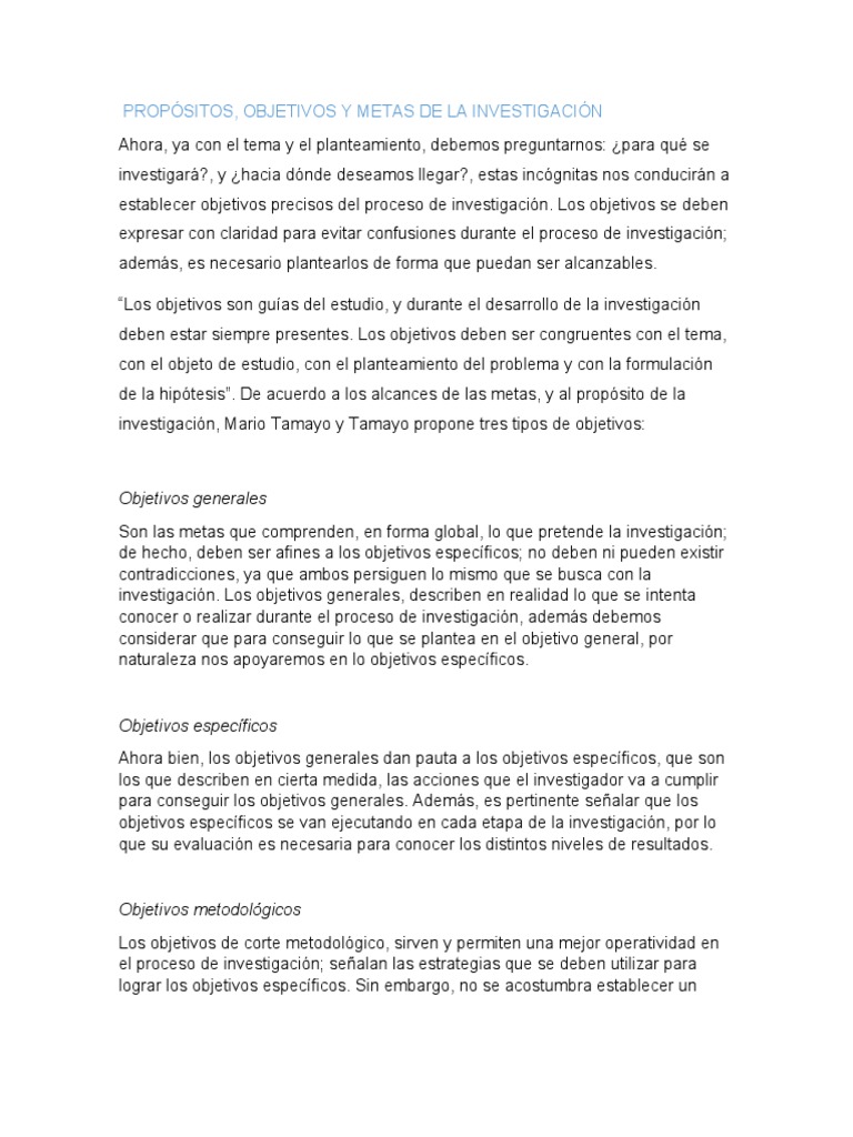 Objetivos General y Especifico, Justificación | PDF
