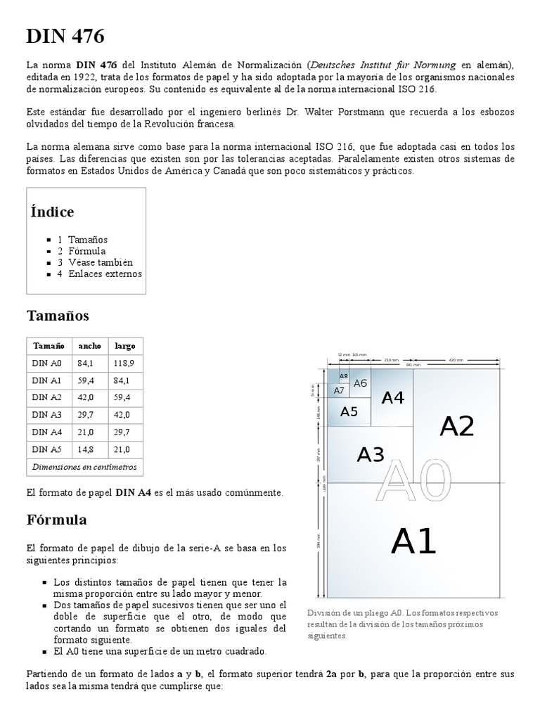 07 - Formatos de Papel. DIN 476 PDF | PDF