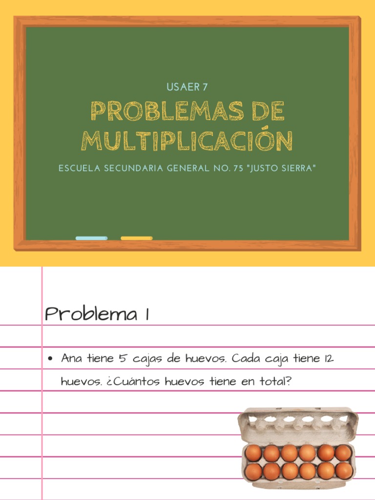 20 Problemas de Multiplicación para Primaria | PDF
