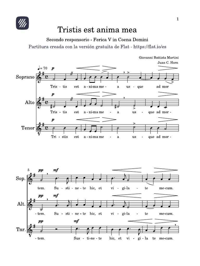 Tristis Est Anima Mea - Martini PDF | PDF
