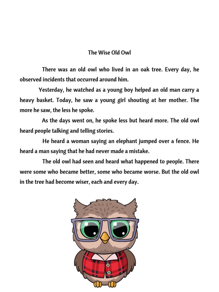 THE WISE OLD OWL.pdf | PDF