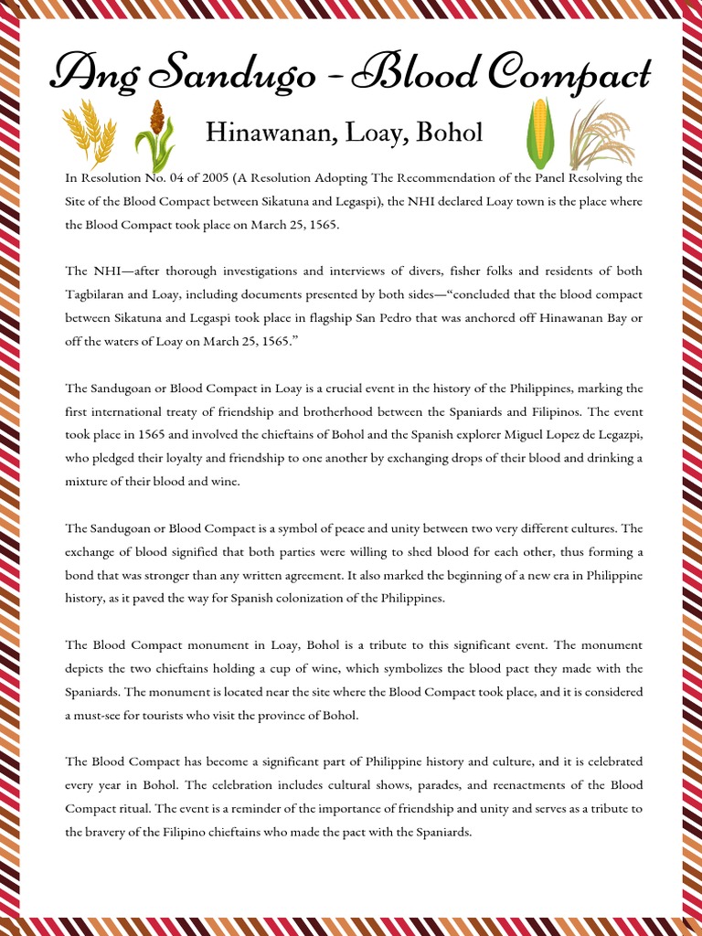 Ang Sandugo - Blood Compact | PDF