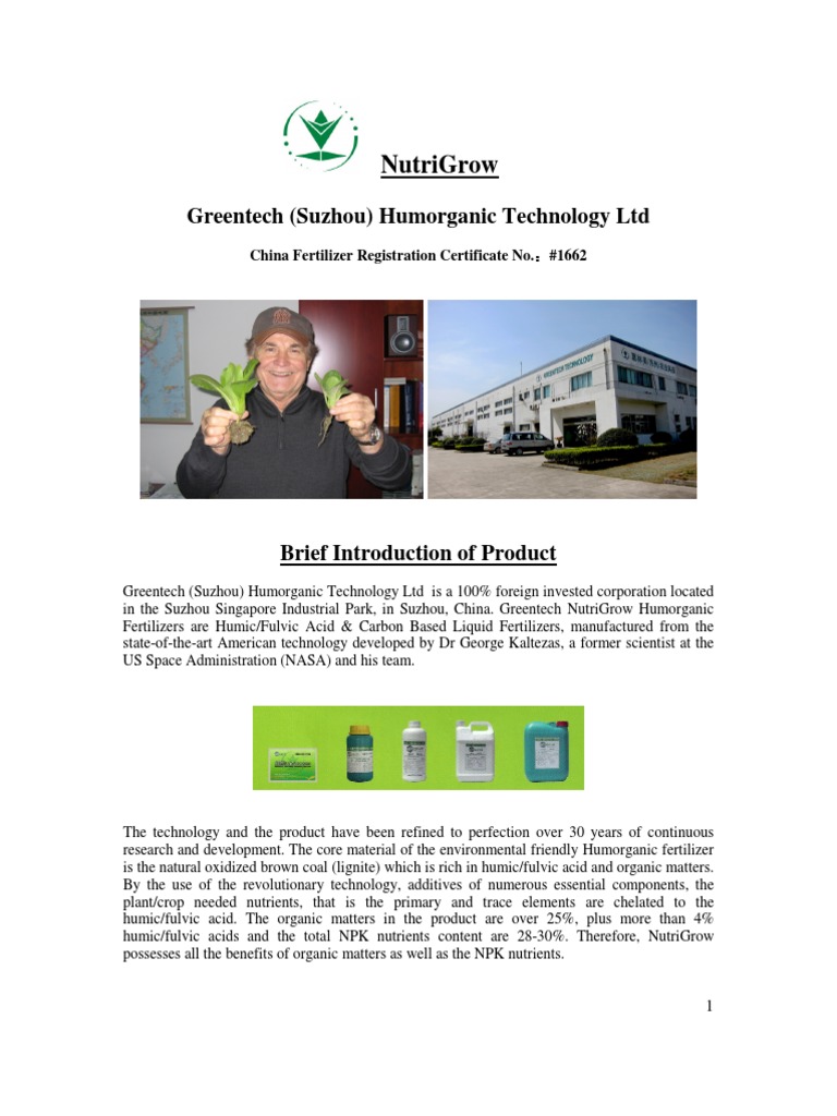 Nutrigrow Product Info - 2 Jun 2011 | PDF | Fertilizer | Nutrients