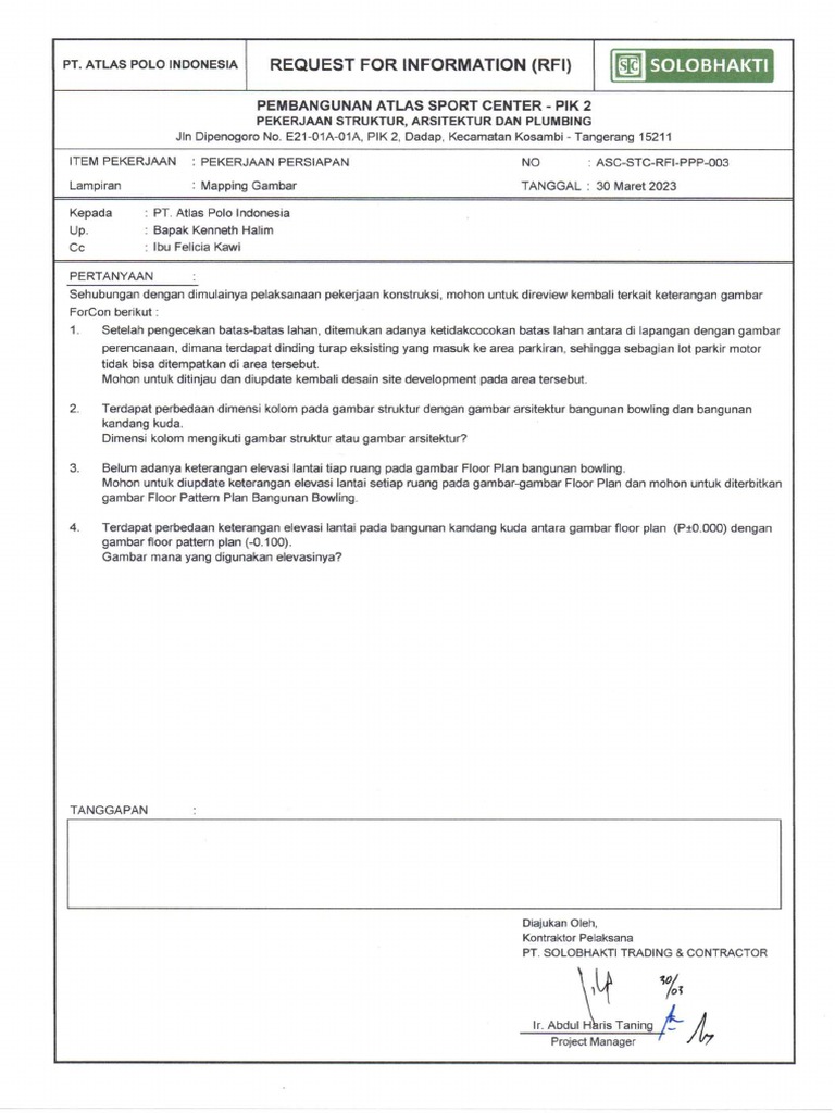 RFI.003 - REVIEW GAMBAR FORCON.pdf | PDF