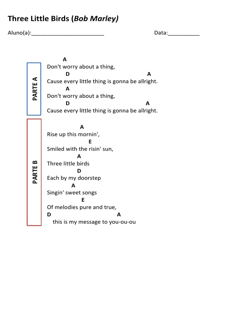 Bob Marley - Three Little Birds PDF | PDF
