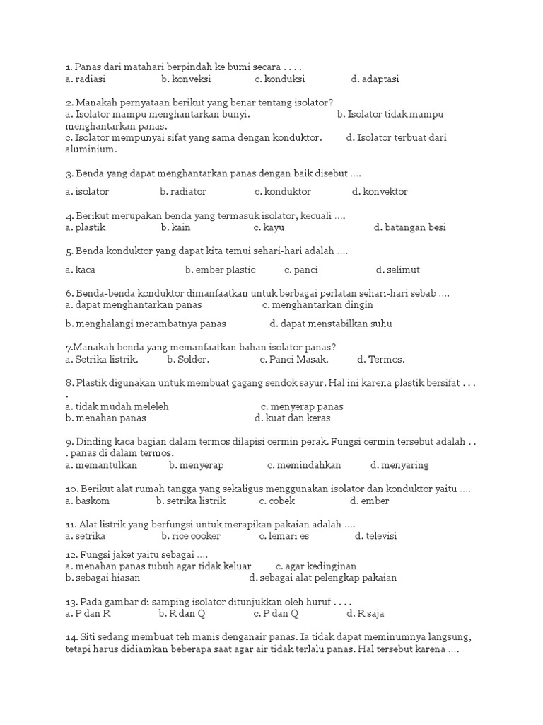 Contoh dan Fungsi Benda Isolator | PDF