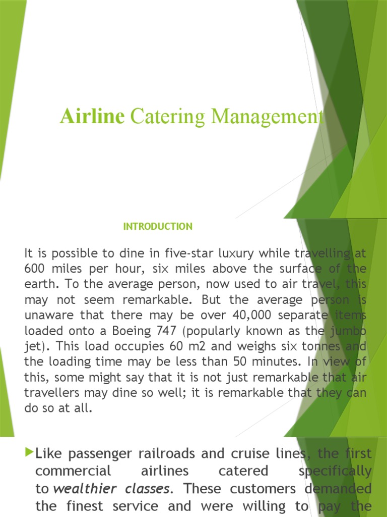 (TTH) Airline Catering Management | PDF | Dietary Fiber | Diet & Nutrition